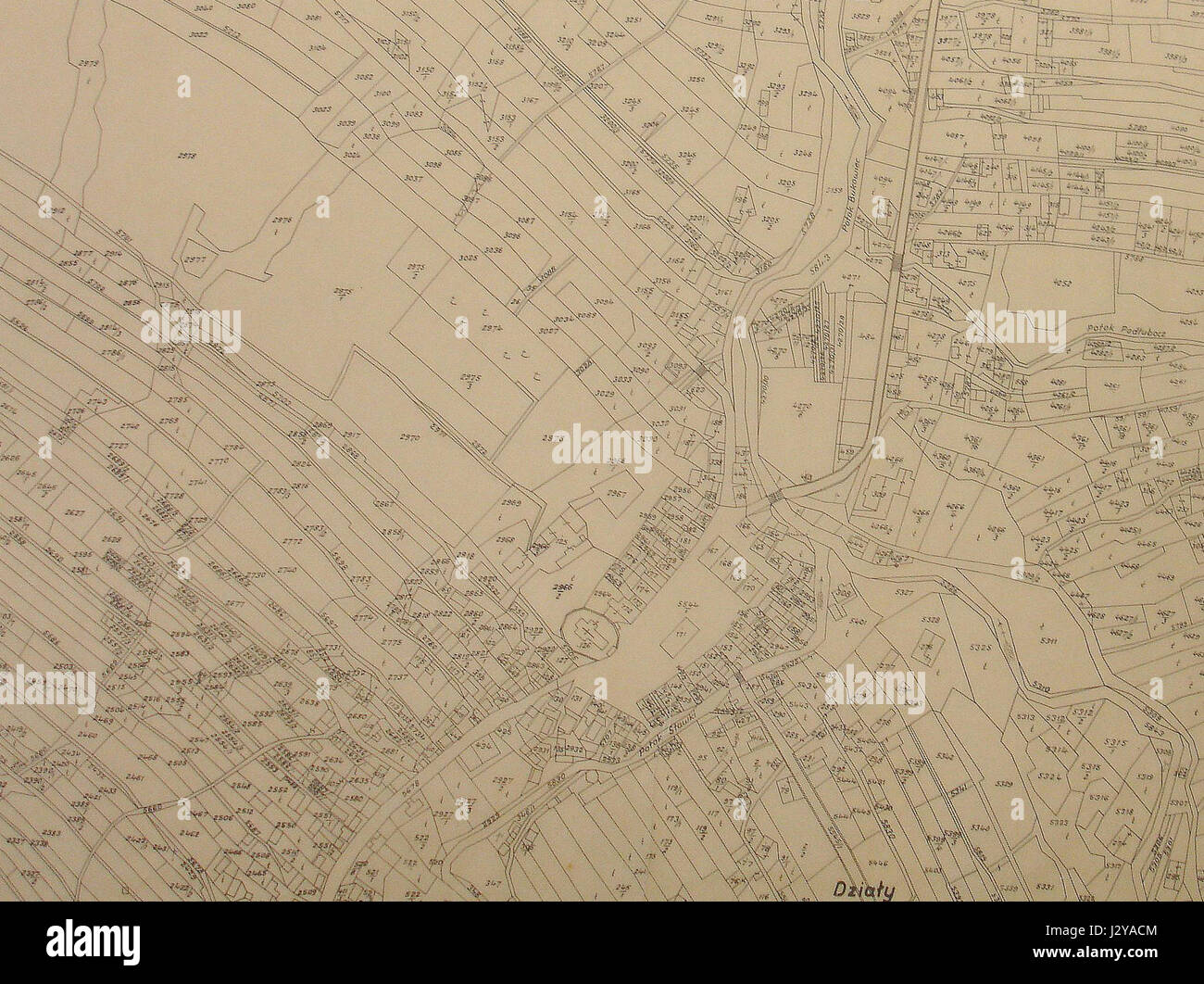 Bukowsko - mapa katastralna (1906 Stock Photo - Alamy