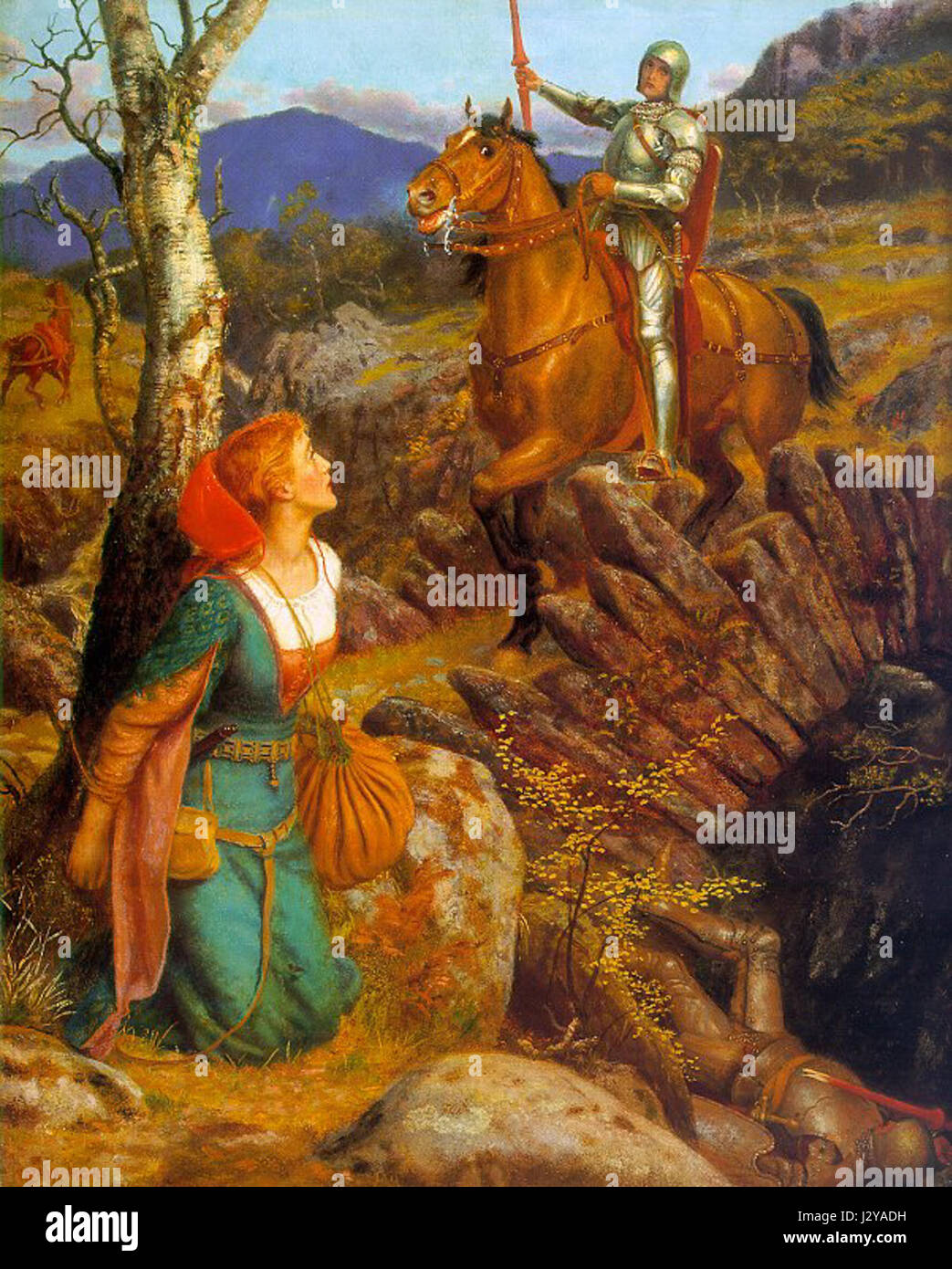 Medieval knight painting hi-res stock photography and images - Alamy