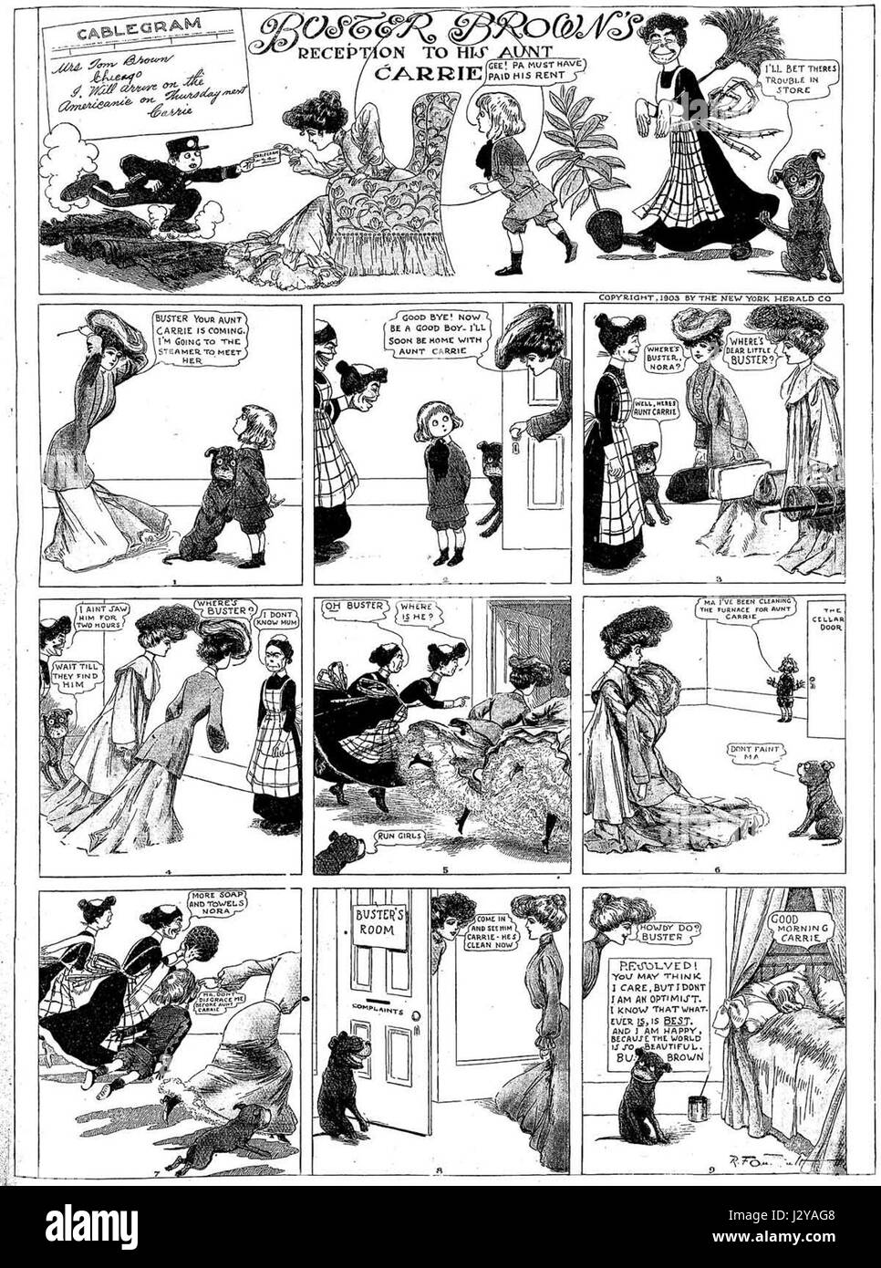 Buster Brown is a classic comic strip character created by Richard F ...
