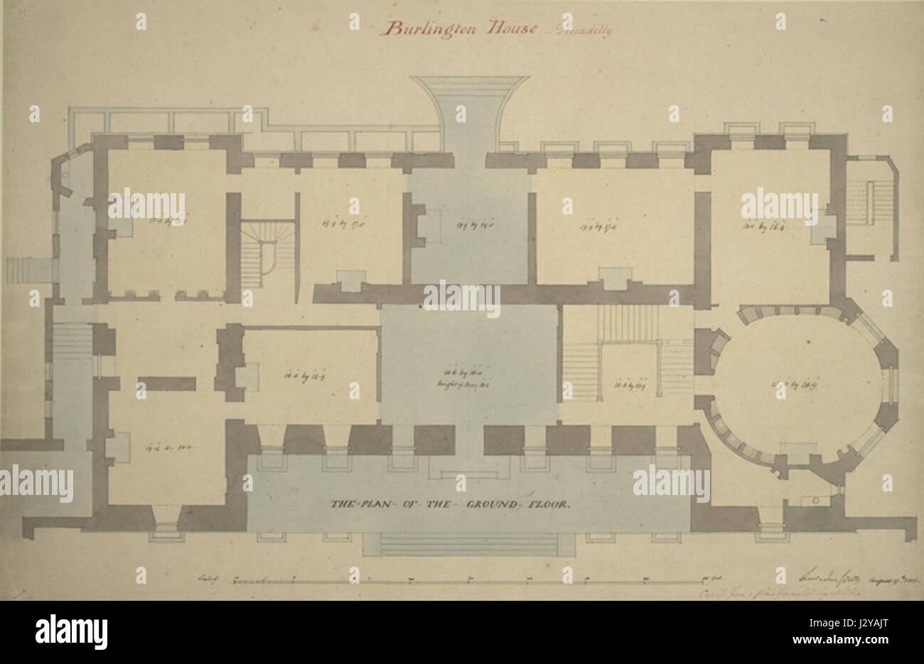 Burlington House Samuel Ware 1812 Stock Photo - Alamy