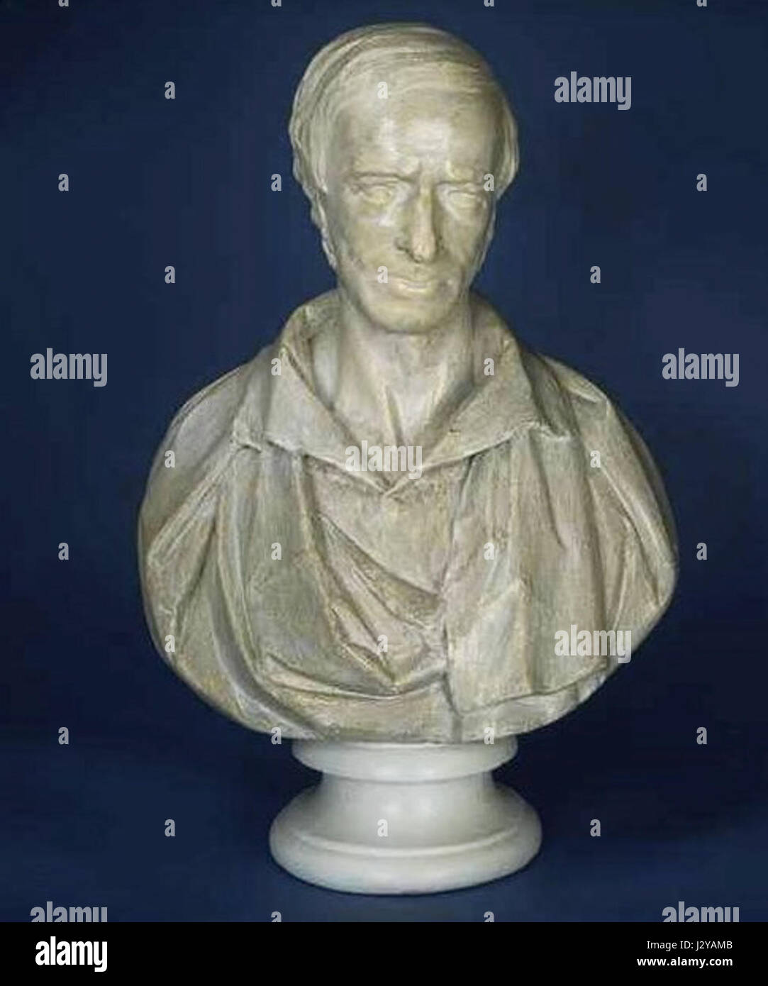 A bust of William Westall, an English artist and illustrator, known for ...