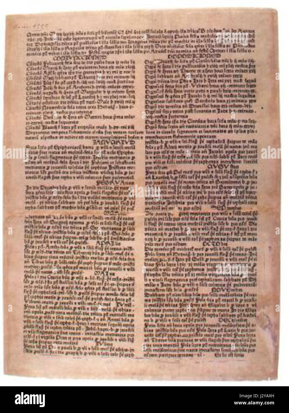 Calendarium hi-res stock photography and images - Alamy