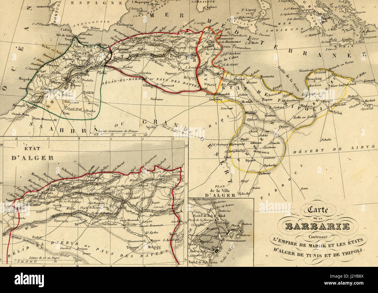 Old maghreb map hi-res stock photography and images - Alamy