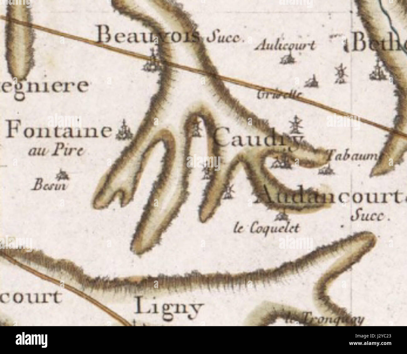 The 'Carte de Seguin' from 1758 is an engineering map created by the ...