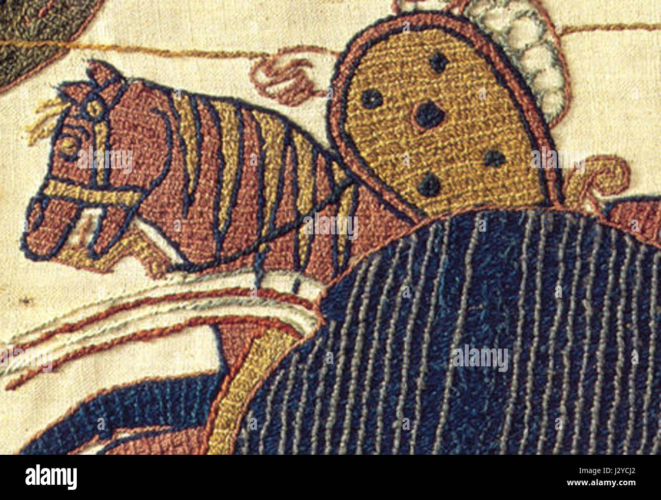 The Bayeux Tapestry, an embroidered cloth from the 11th century ...