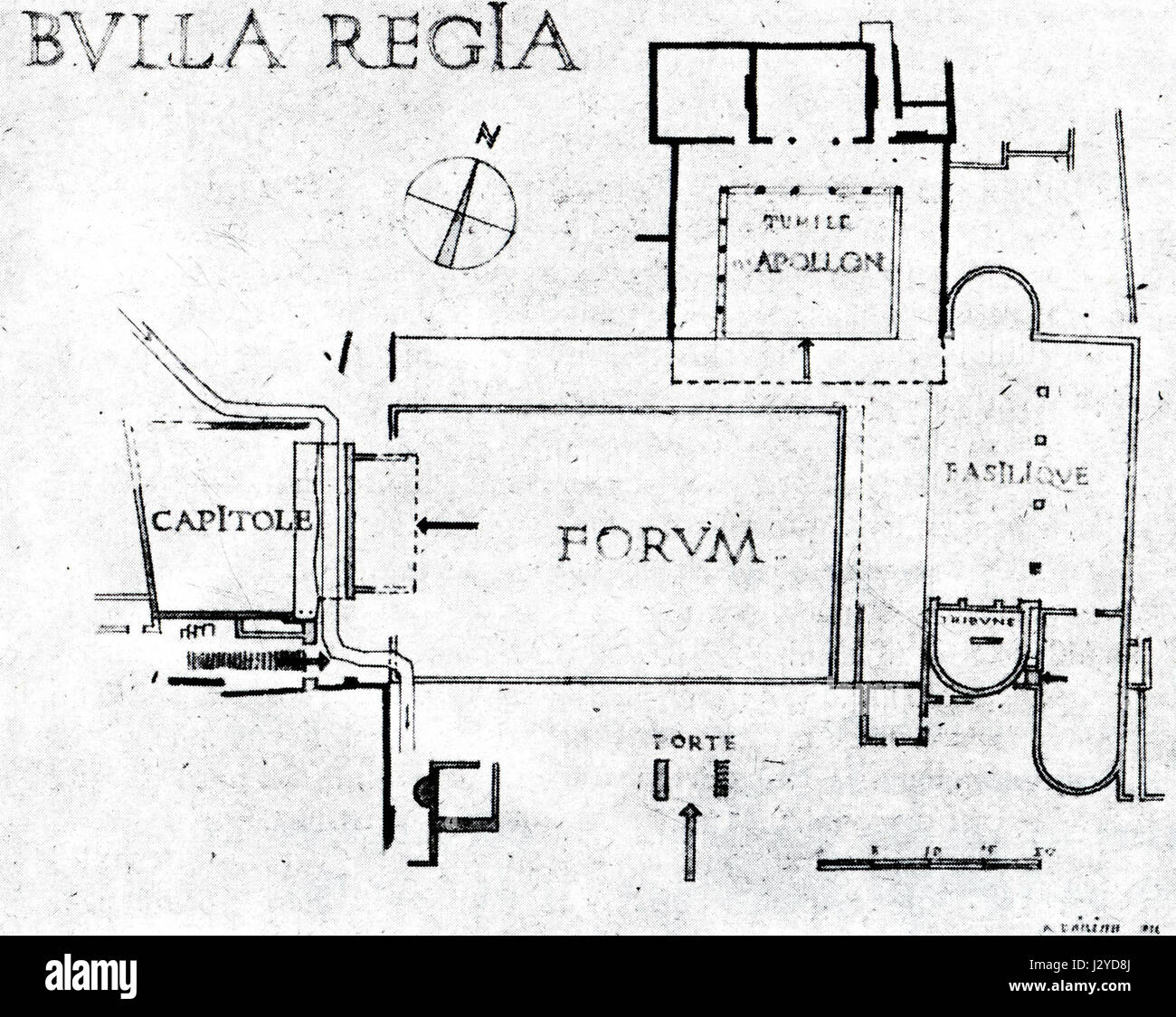 The Bulla Regia Forum is an ancient Roman site located in Tunisia ...
