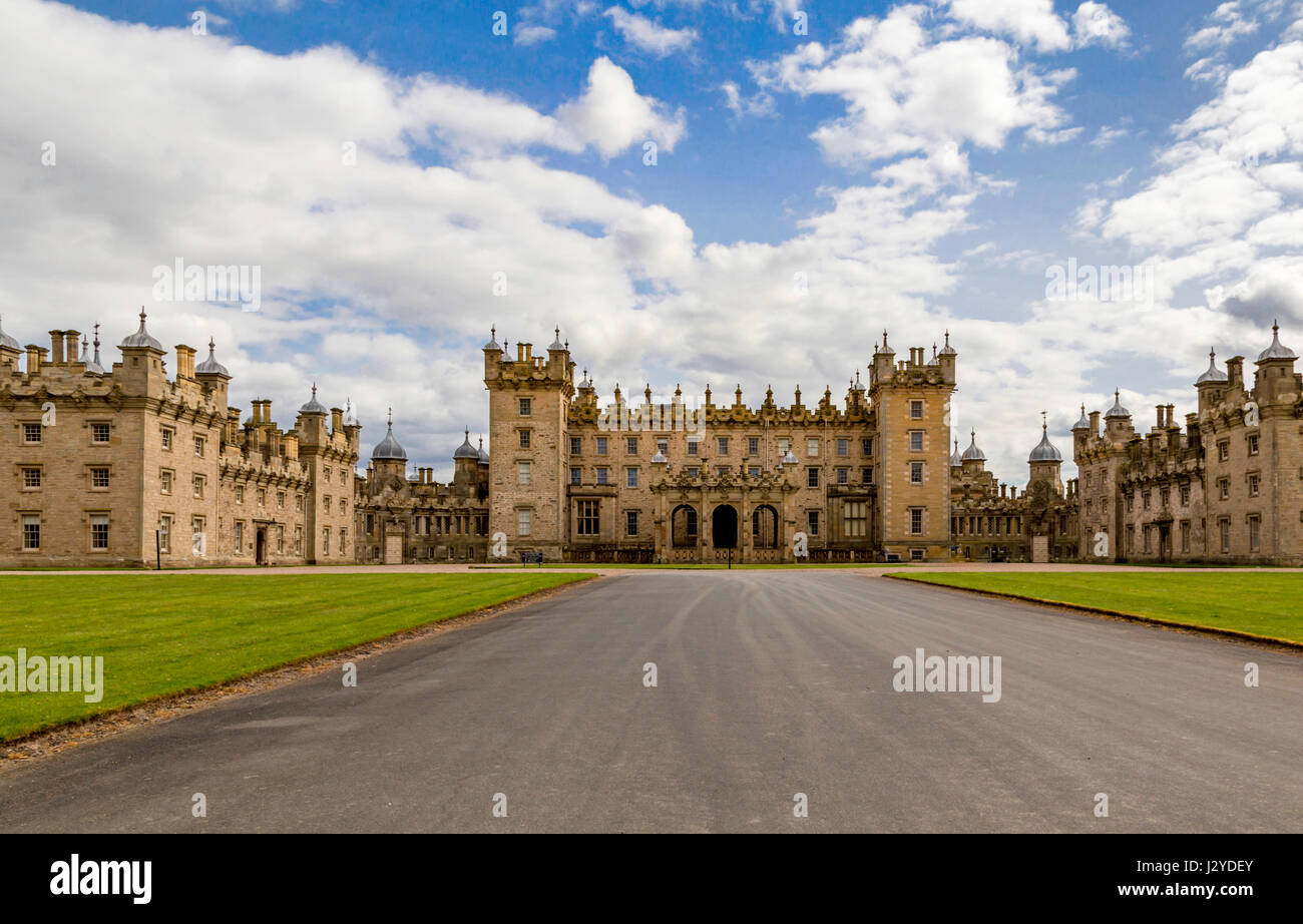 Panoramic view of Floors Castle, seat of the Duke of Roxburghe, Kelso ...