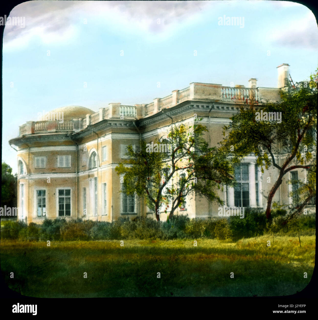 The Alexander Palace, located in Tsarskoye Selo near St. Petersburg ...