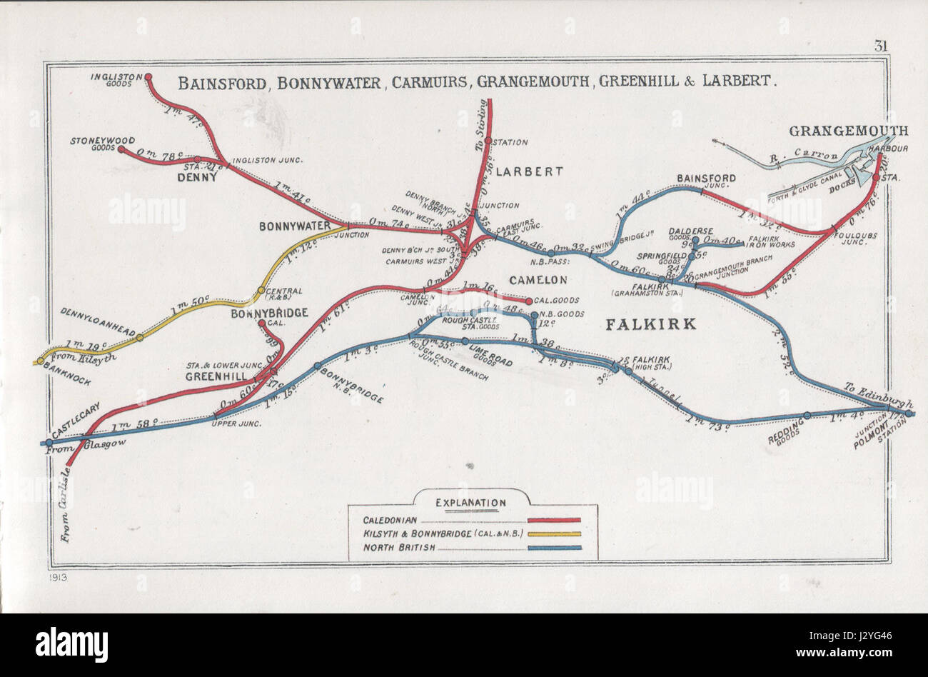 Map of grangemouth hi-res stock photography and images - Alamy