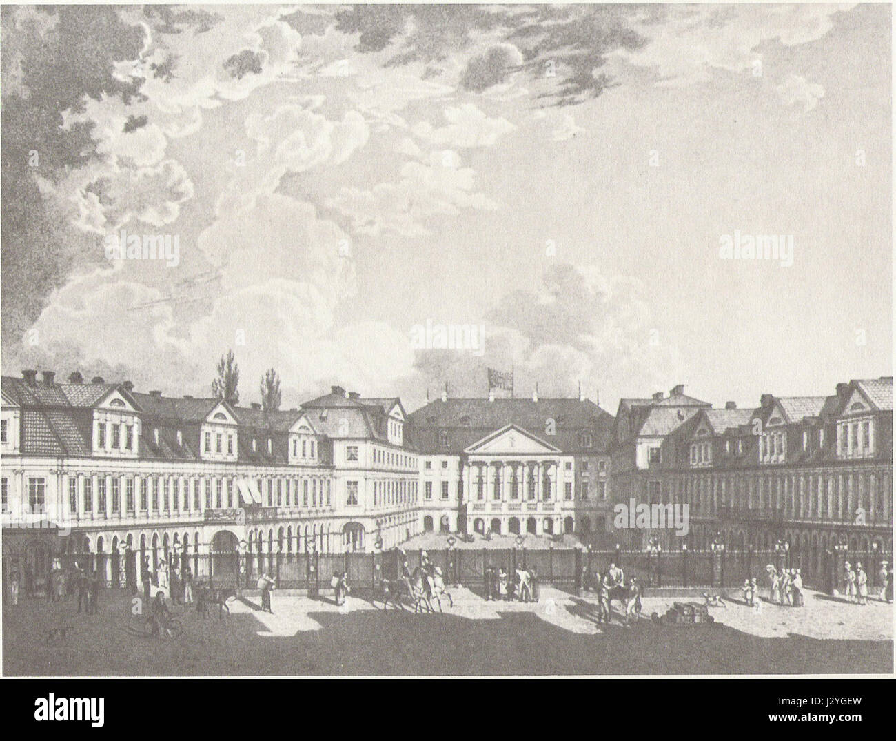 BS Schloss um 1825 Litho Stock Photo - Alamy