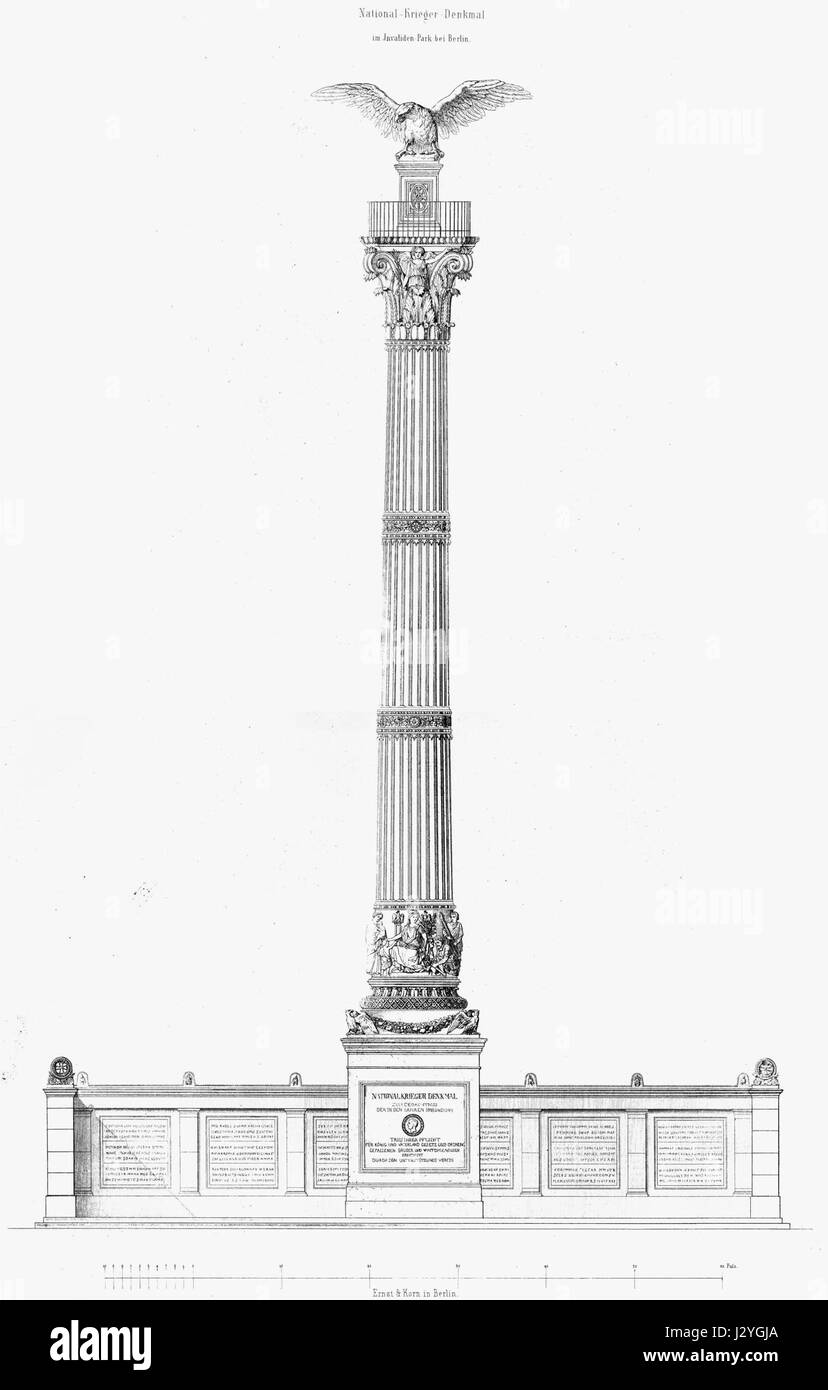 The Berlin Invaliden Saeule (Column of the Invalids) is an iconic ...