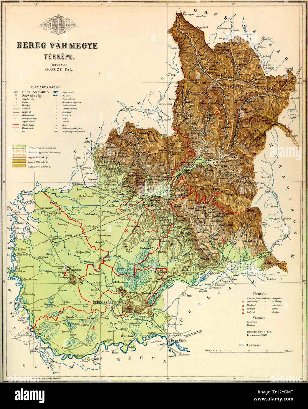 Bereg county map Stock Photo - Alamy