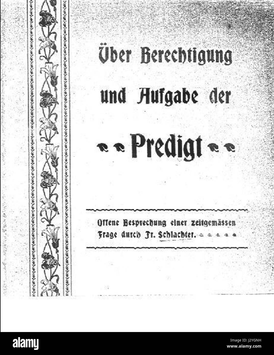 Berechtigung und Auftrag der Predigt Stock Photo - Alamy
