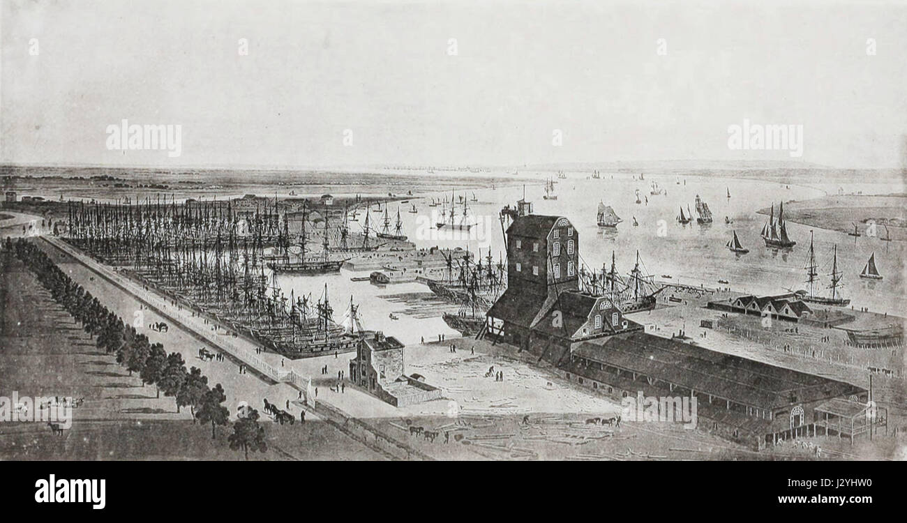 Brunswick dock London 1800s Stock Photo - Alamy