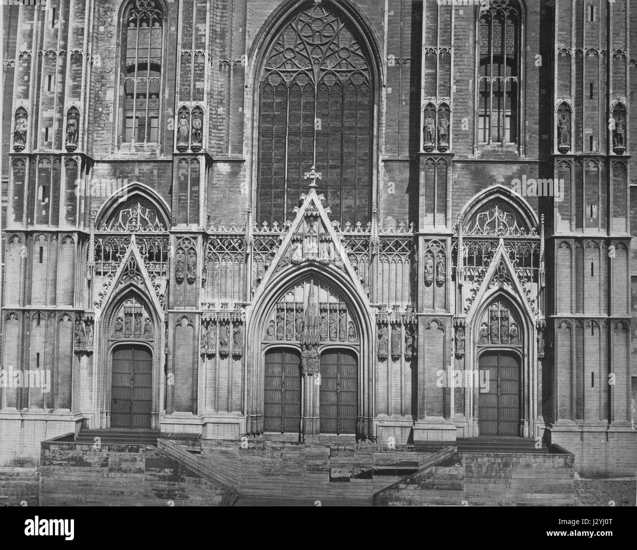 Saint stained glass Black and White Stock Photos & Images - Alamy