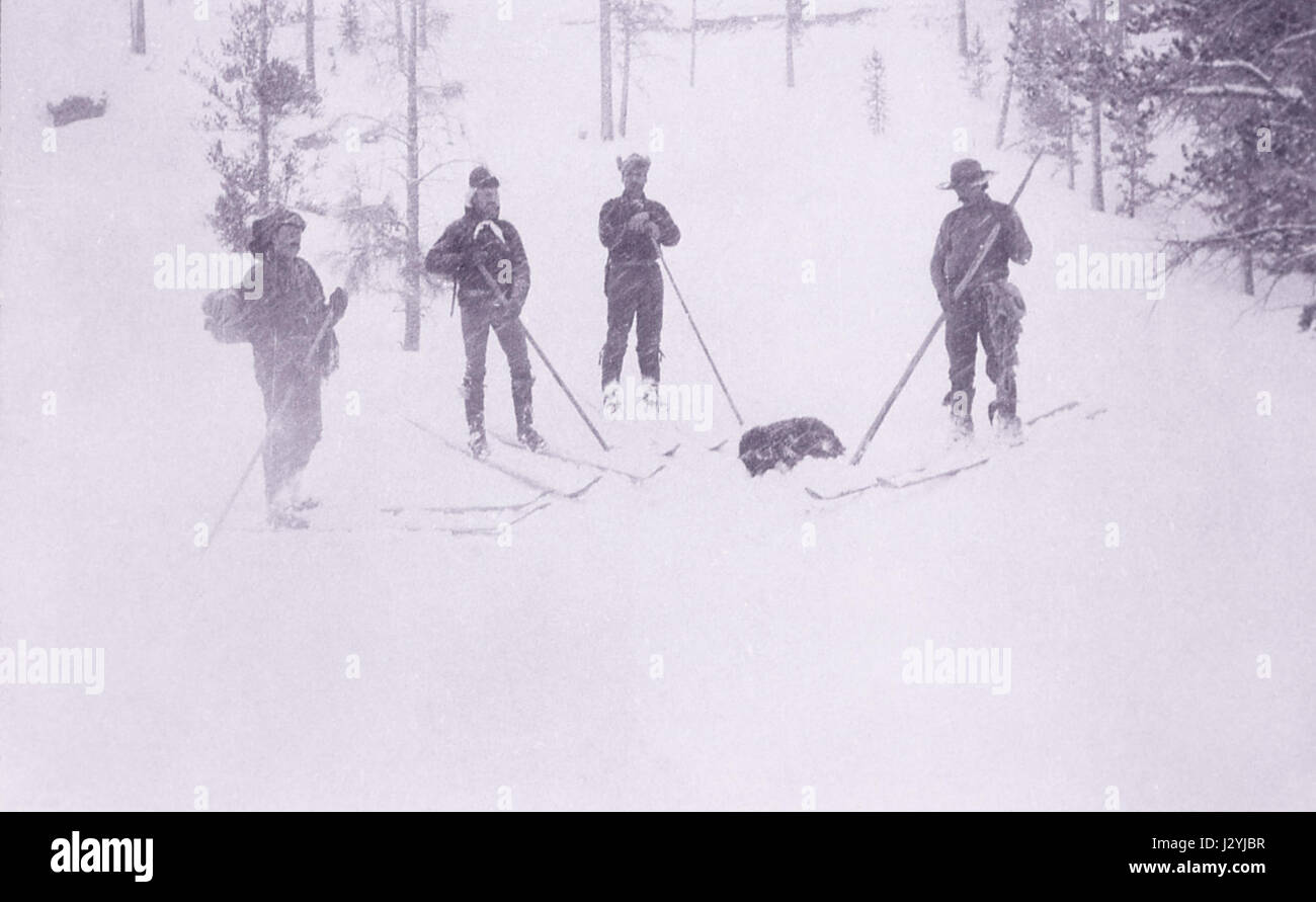 This historical photograph captures the capture of Ed Howell, a ...