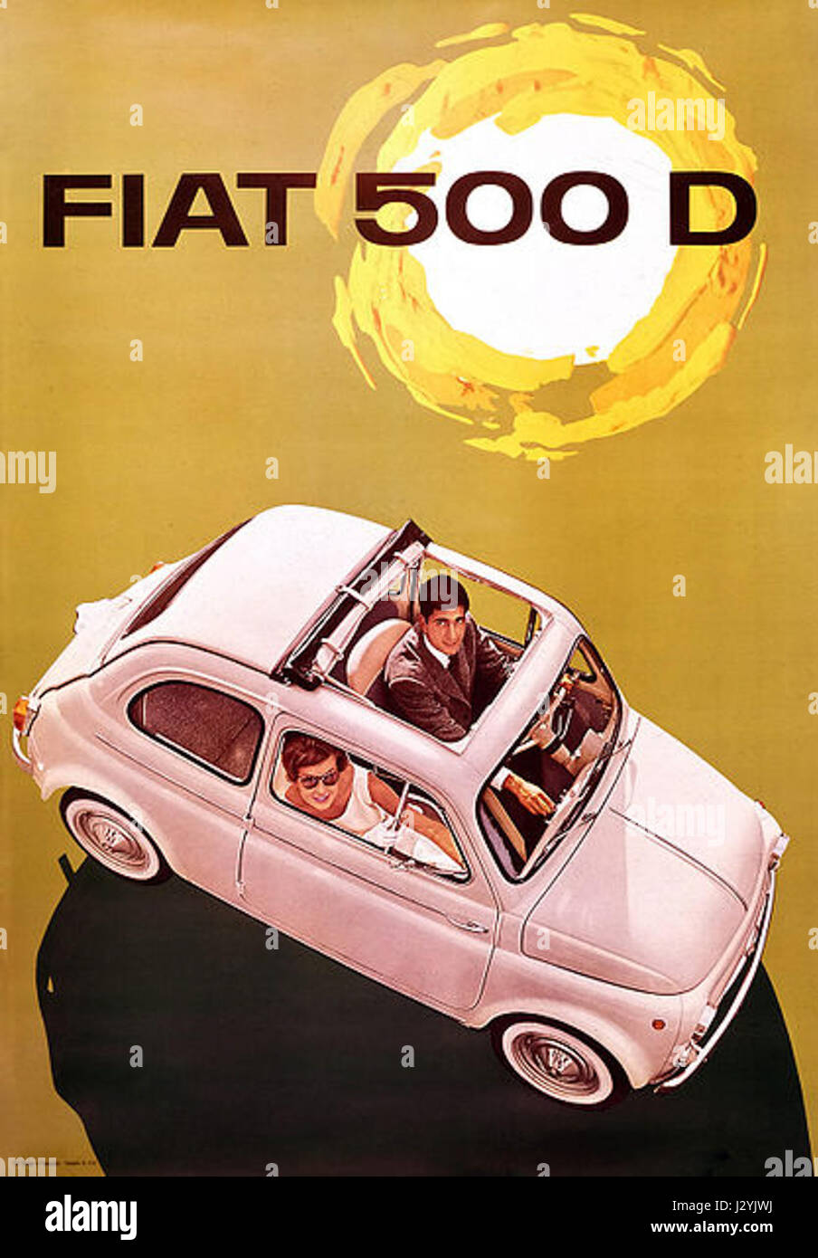 Fiat 500 D Advert Stock Photo - Alamy