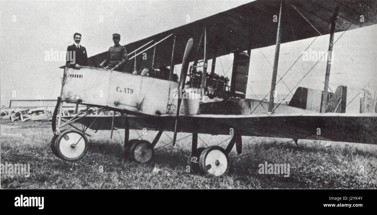 The Caproni Ca.32, a 300-horsepower aircraft, with Gianni Caproni ...