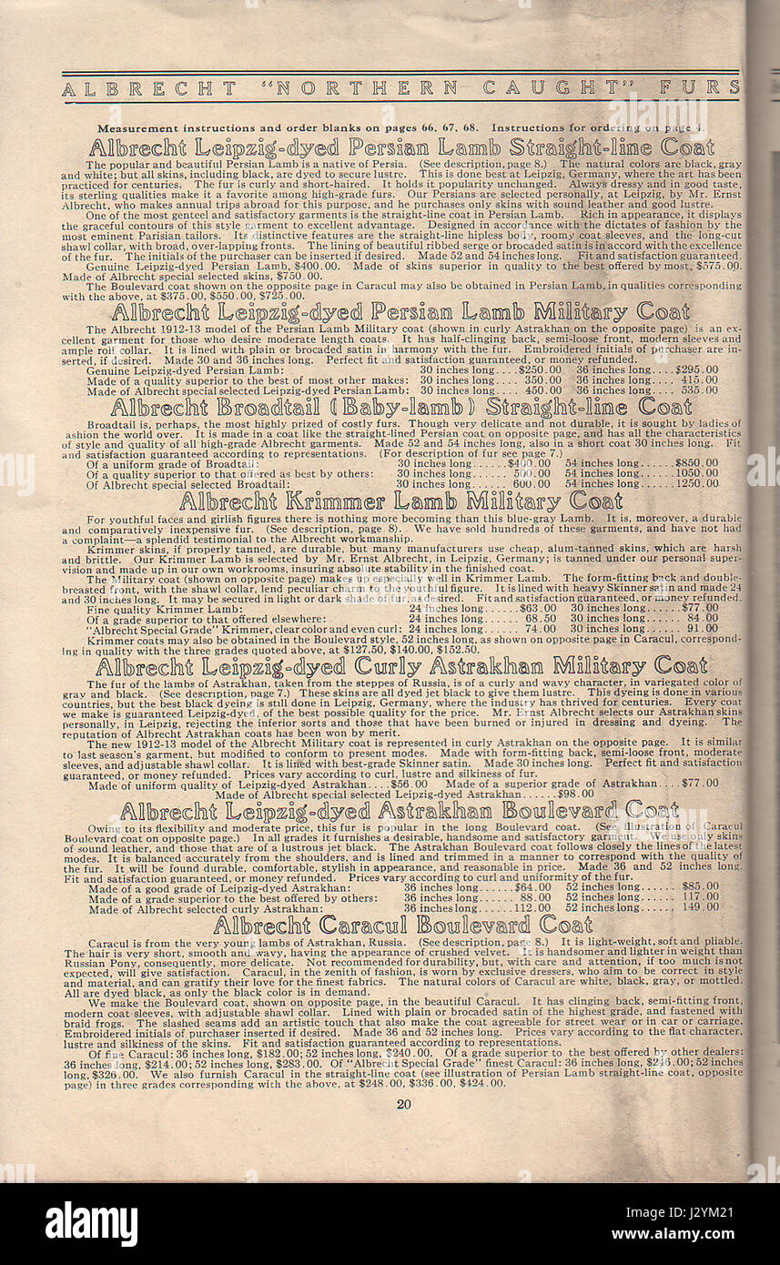 Albrecht's Fur Facts & Fashion 1912-13, Saint Paul, Minnesota -21 Stock ...