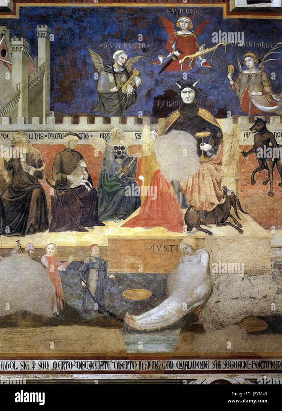 Ambrogio Lorenzetti's 'Allegory of Bad Government' is a 14th-century ...