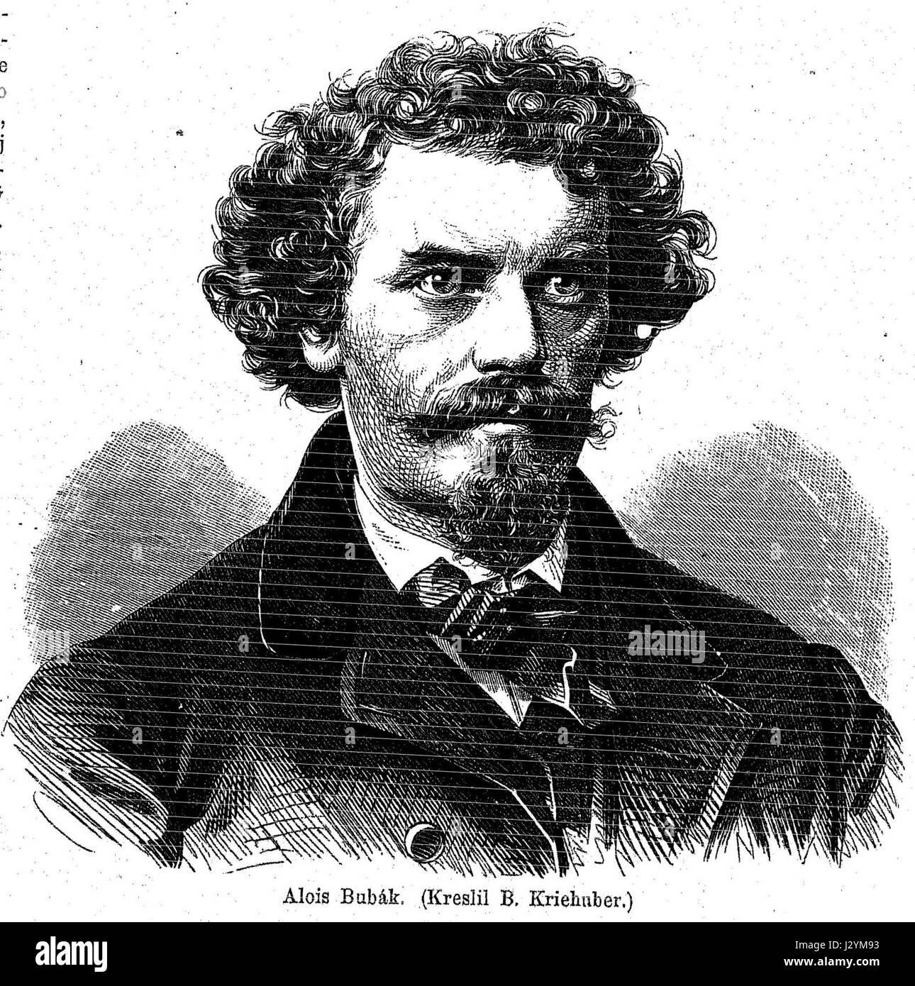 A portrait of Alois Bubak, a figure from 19th-century Austria, captured ...