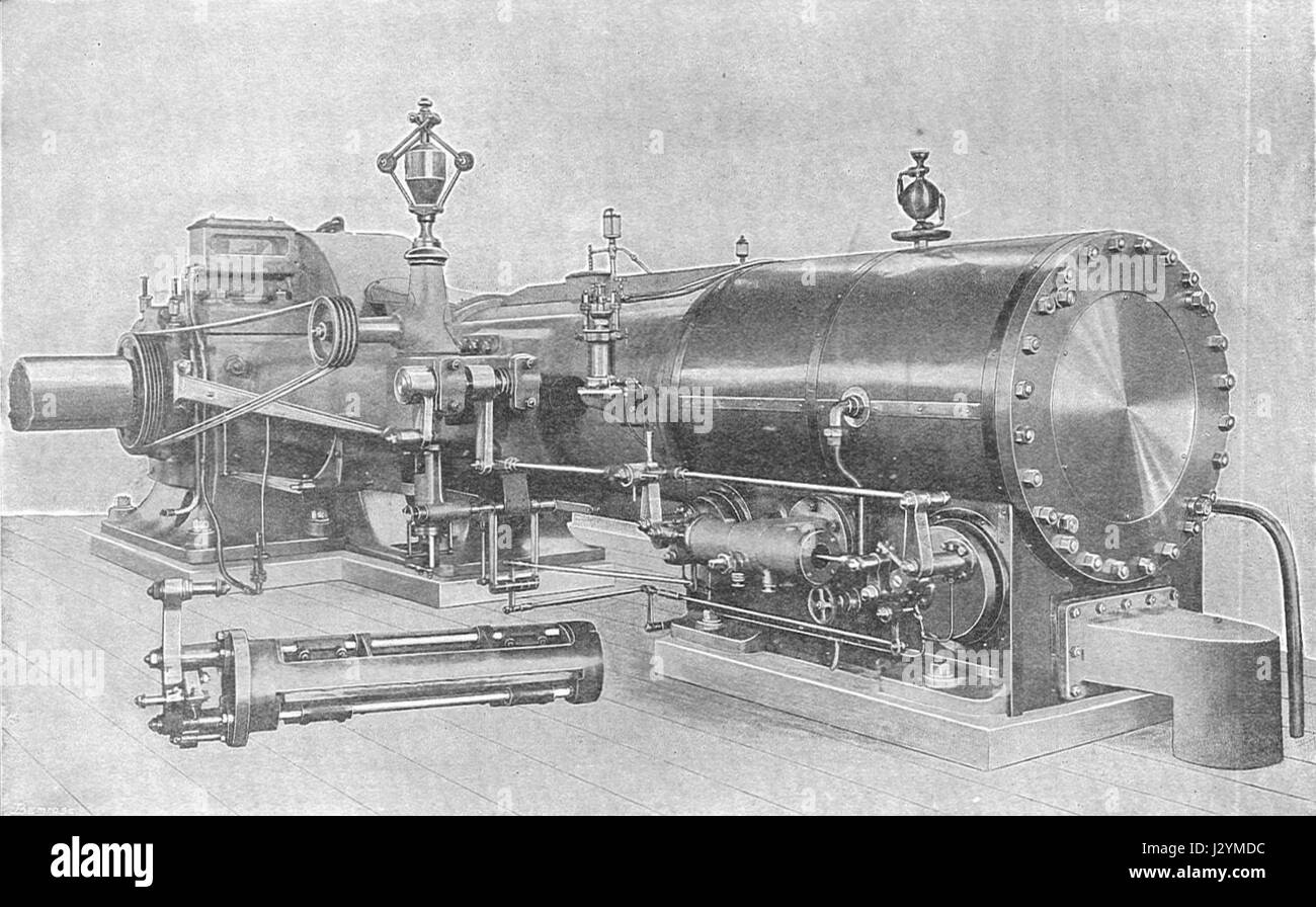 Adamson tandem compound engine, with wheelock valves (Rankin Kennedy ...