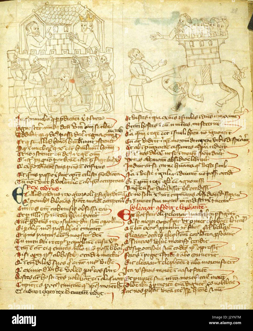 The Arundel120 manuscript features a detailed illustration of an ...