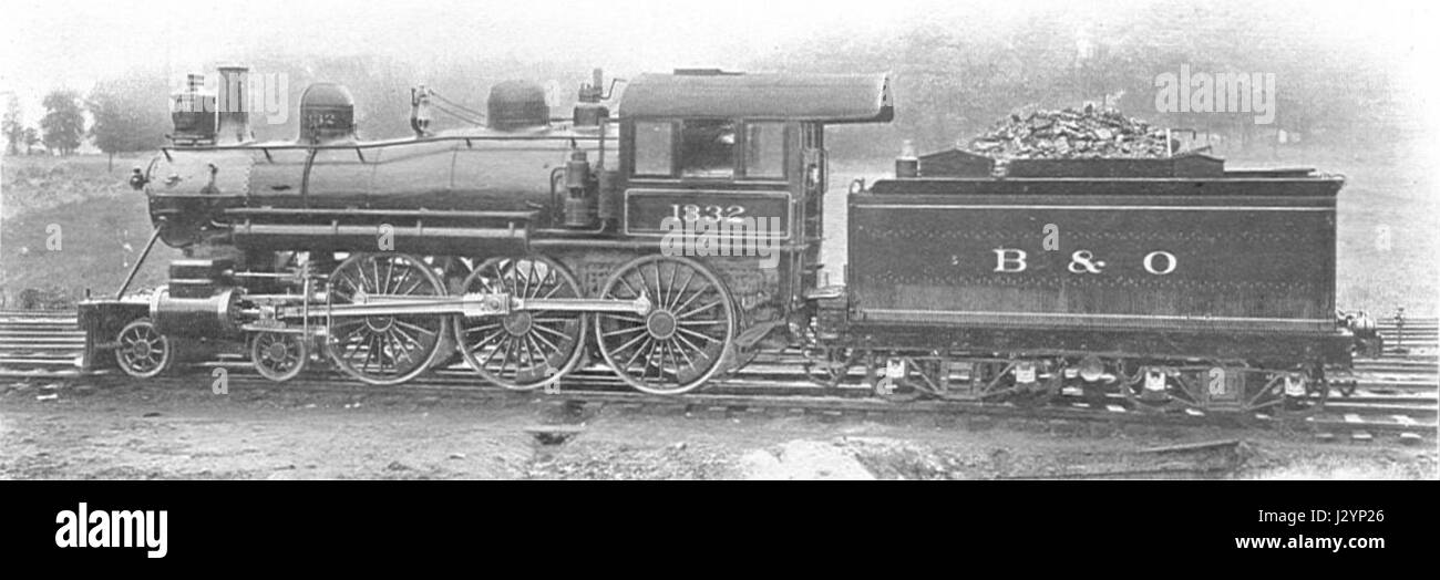 Baltimore and Ohio ten-wheeler locomotive 1332 (Howden, Boys' Book of ...