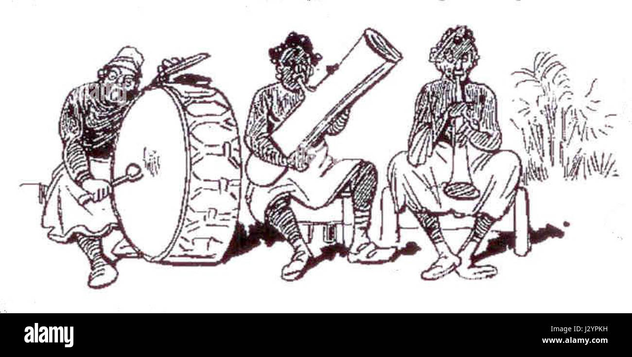 This artwork, created by Henriot, depicts the king Behanzin playing a ...