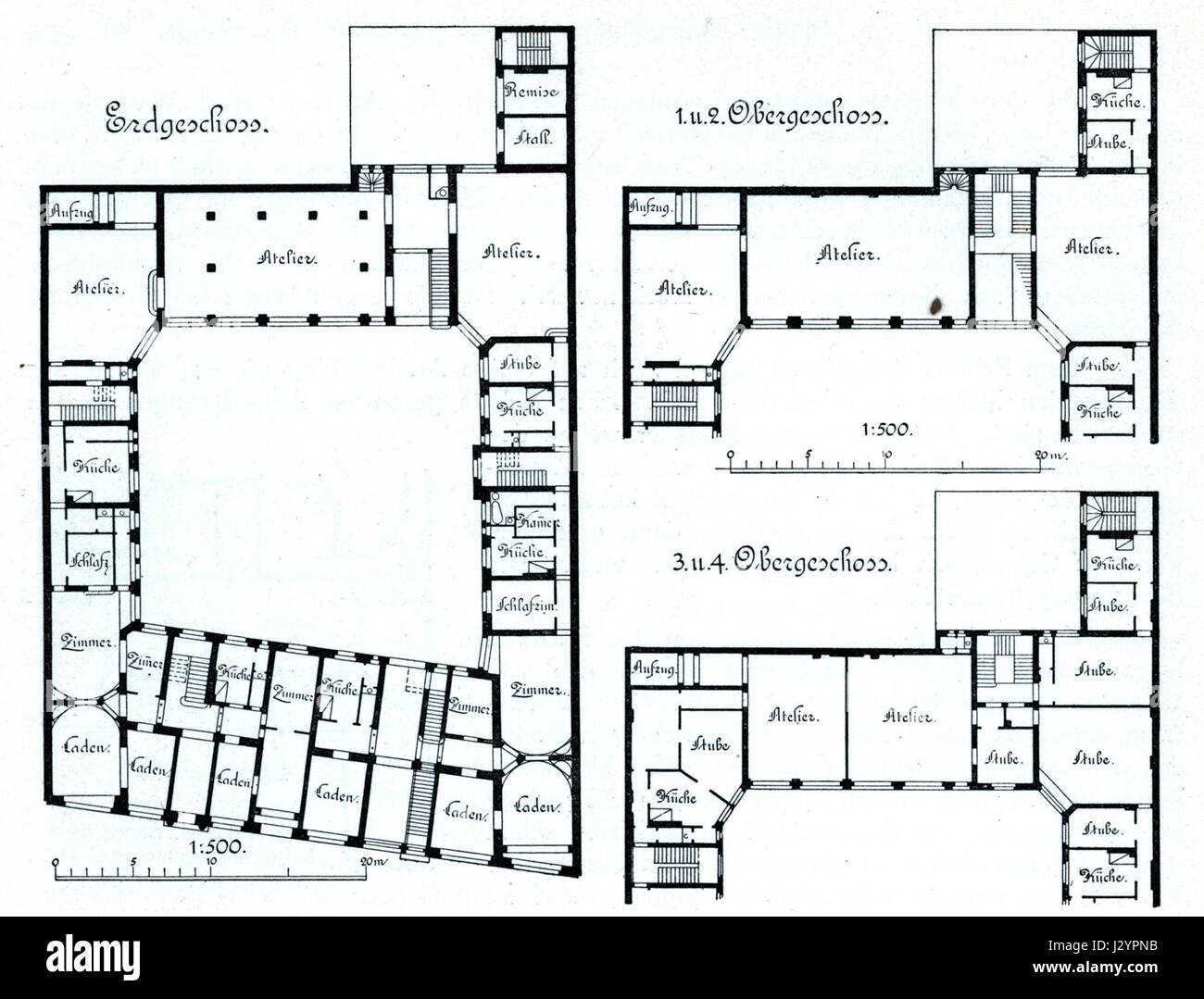 Berlin Atelier zum Bieber Grundrisse Stock Photo - Alamy