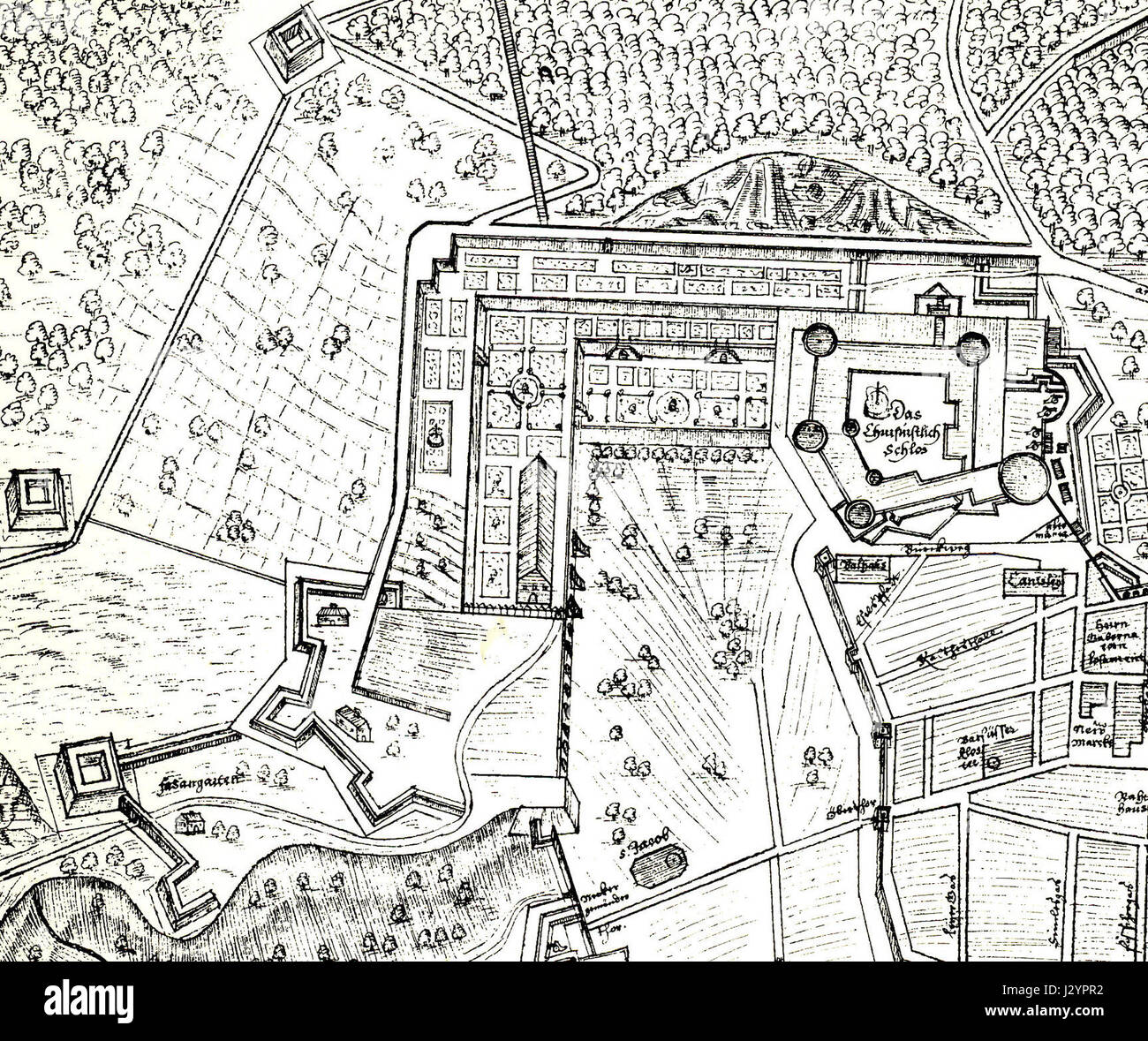 The 'Befestigungsplan' is a 1622 map showing the fortifications of the ...