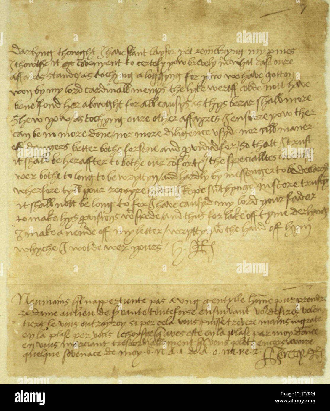 Henry viii letter to anne boleyn hi-res stock photography and images ...