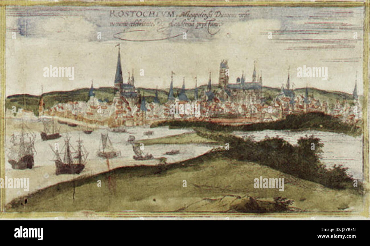 Rostock old map hi-res stock photography and images - Alamy