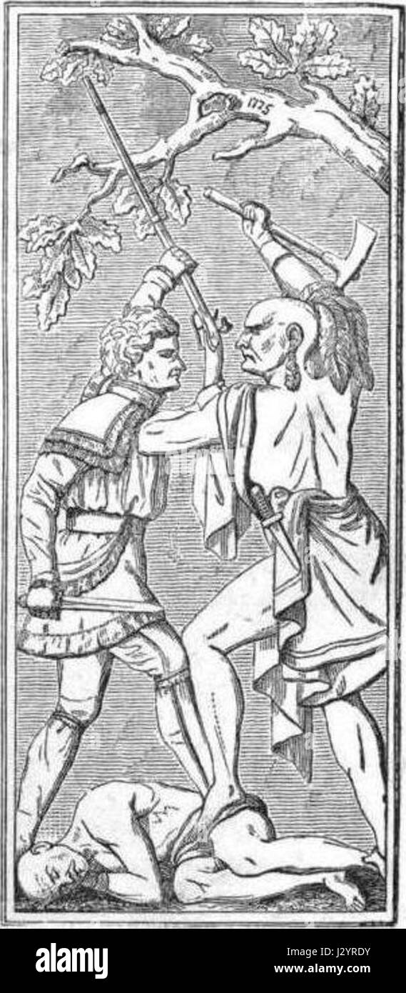 The artwork 'Boone and Indians' portrays a historical encounter between ...