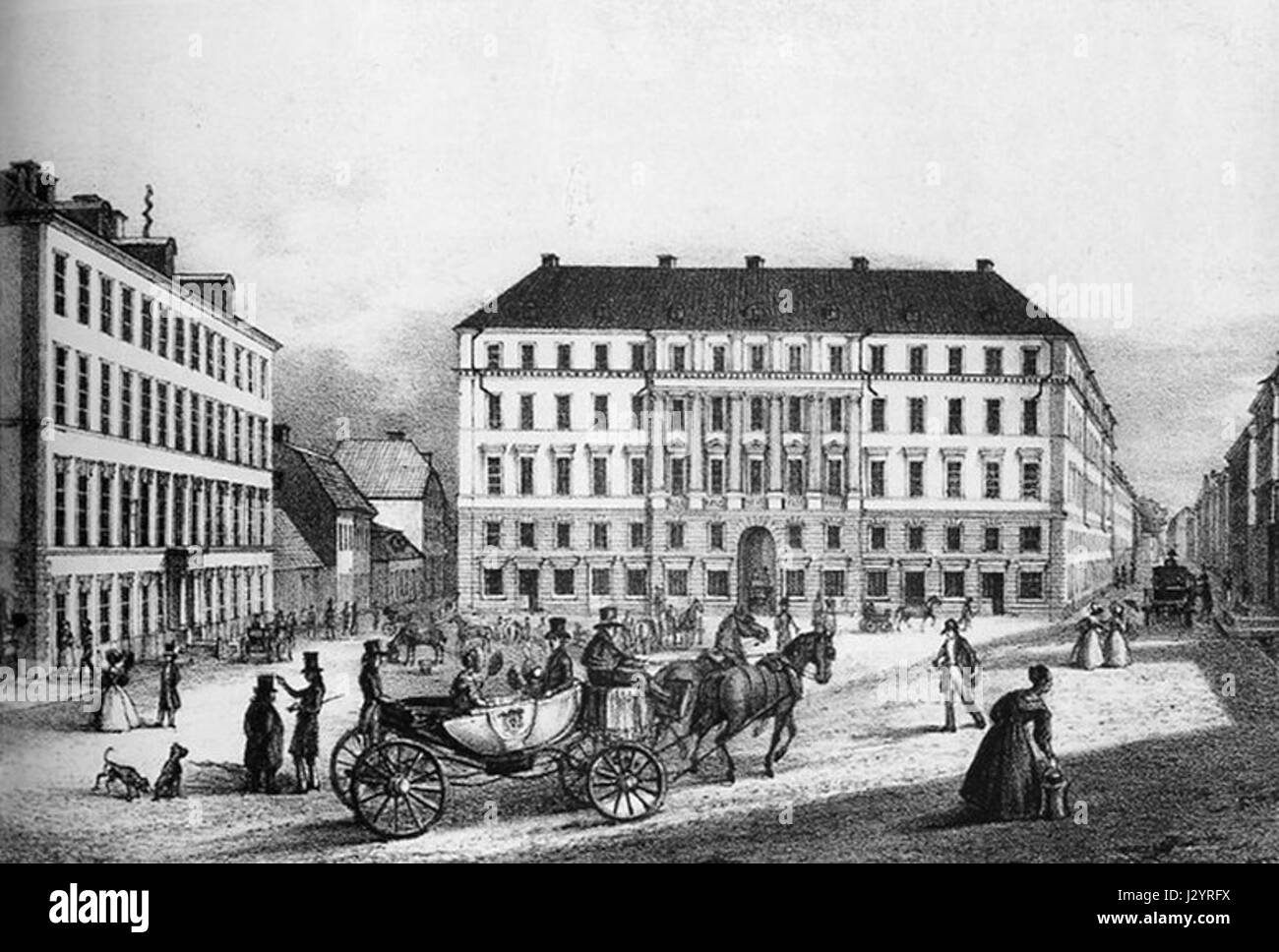 Brunkebergstorg, a historic square in Stockholm, Sweden, features a ...