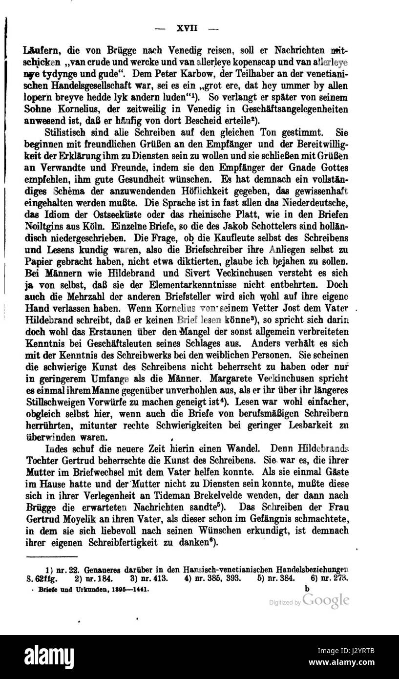 The 'Briefwechsel' by Hildebrand Veckinchusen, dating to the 17th ...