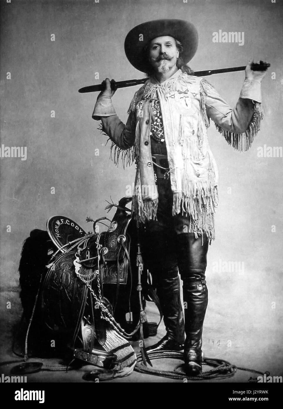 'Buffalo Bill Cody' by Burke, 1892, is a depiction of the famous ...