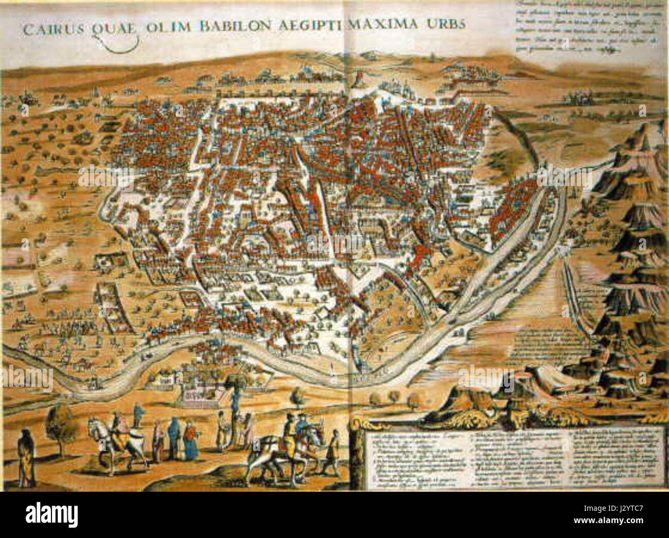 This map of Cairo from the 16th century depicts the city's layout ...