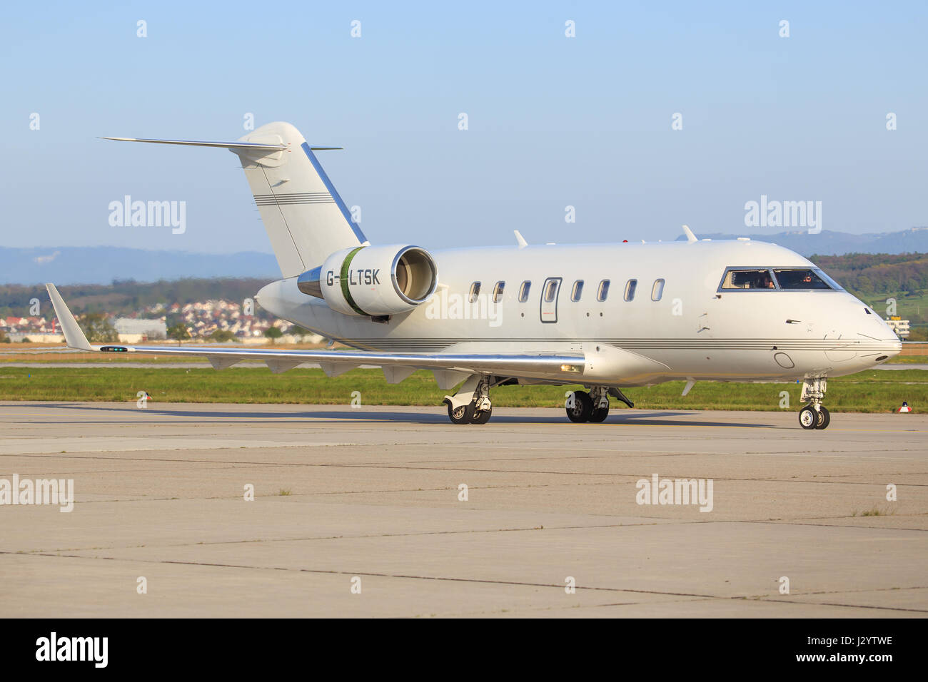 Stuttgart/Germany March 10, 2017: Private jet at Stuttgart Airport ...