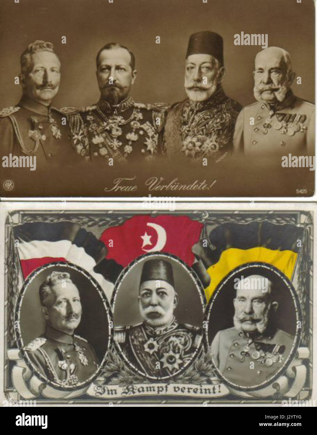 This World War I poster promotes the Central Powers, showcasing their ...