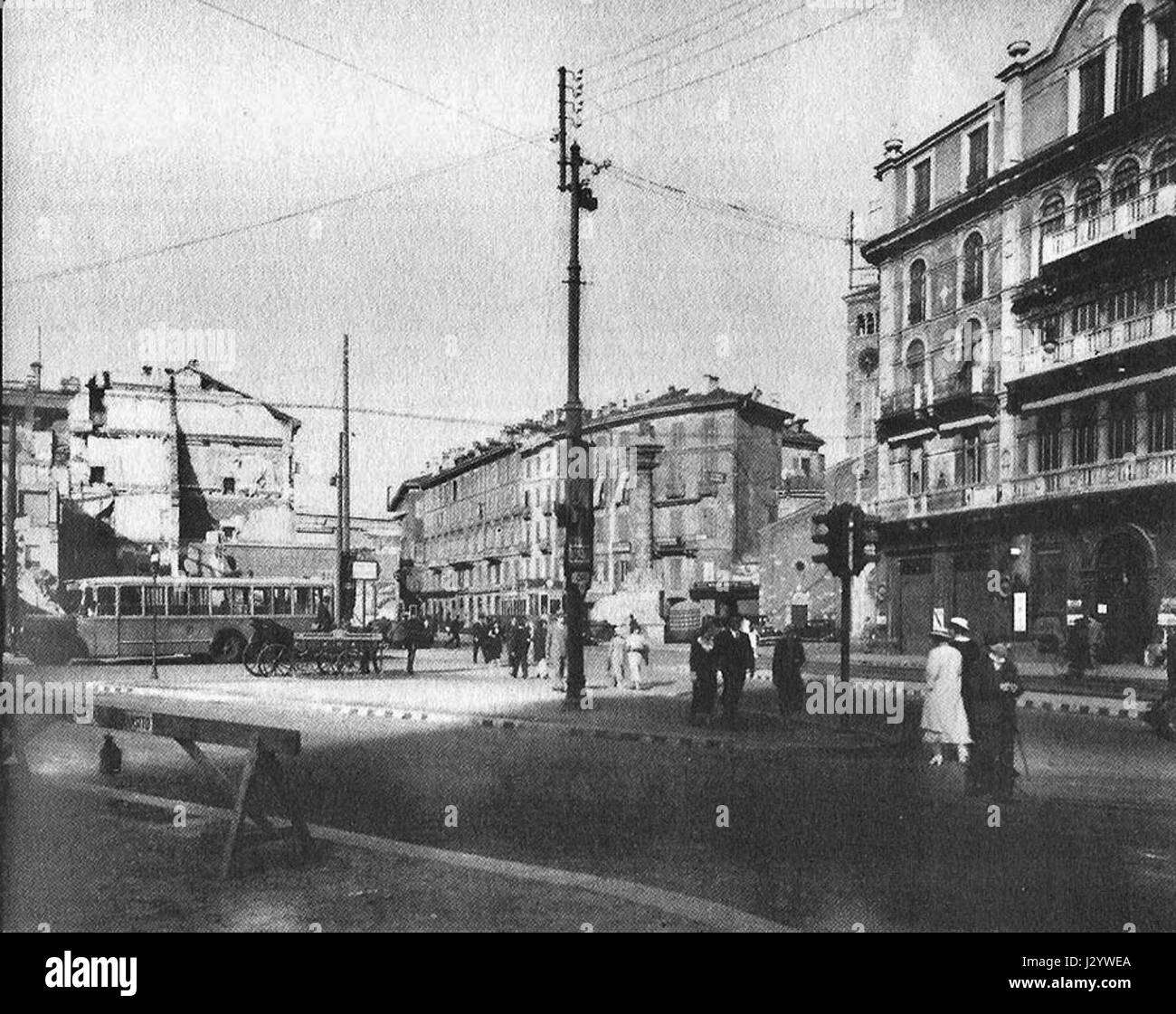 The future demolition of the Piazza San Babila in Milan, part of urban ...