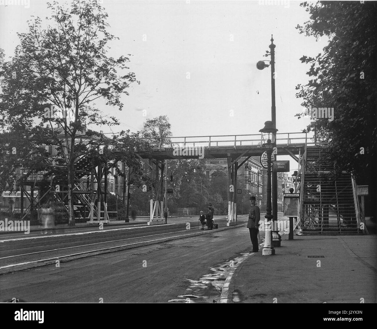 This image references a pedestrian bridge (Fussgaengerbruecke) in ...