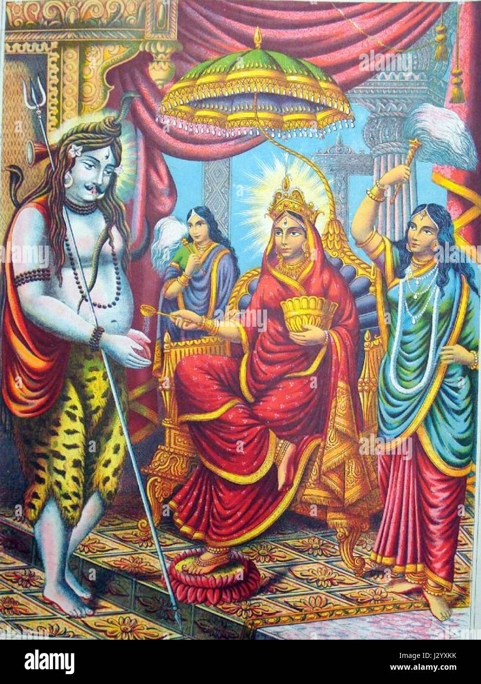 Annapurna Devi is a Hindu goddess of nourishment and food, often ...