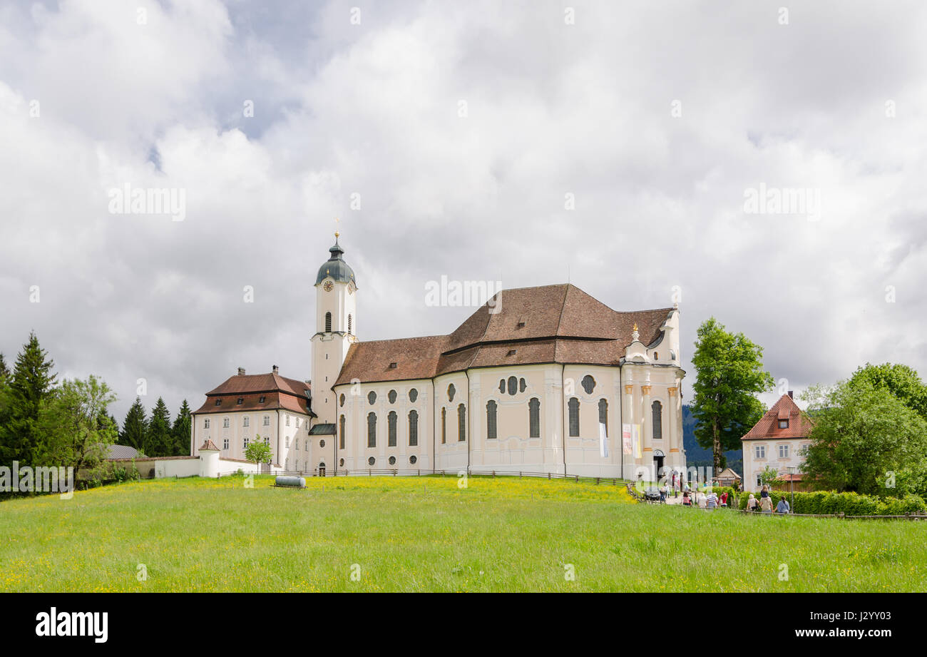 STEINGADEN, GERMANY - JUNE 5, 2016: View of famous oval rococo ...