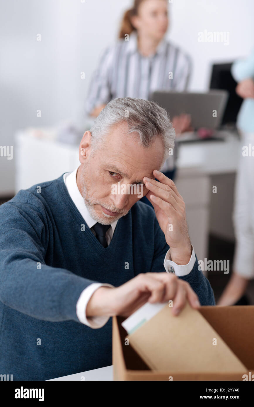 Man in years looking very sad Stock Photo - Alamy