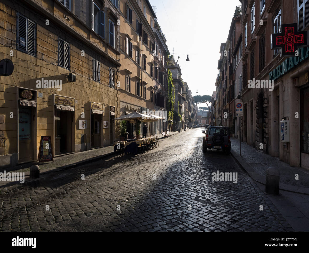 Roman street morning hi-res stock photography and images - Alamy