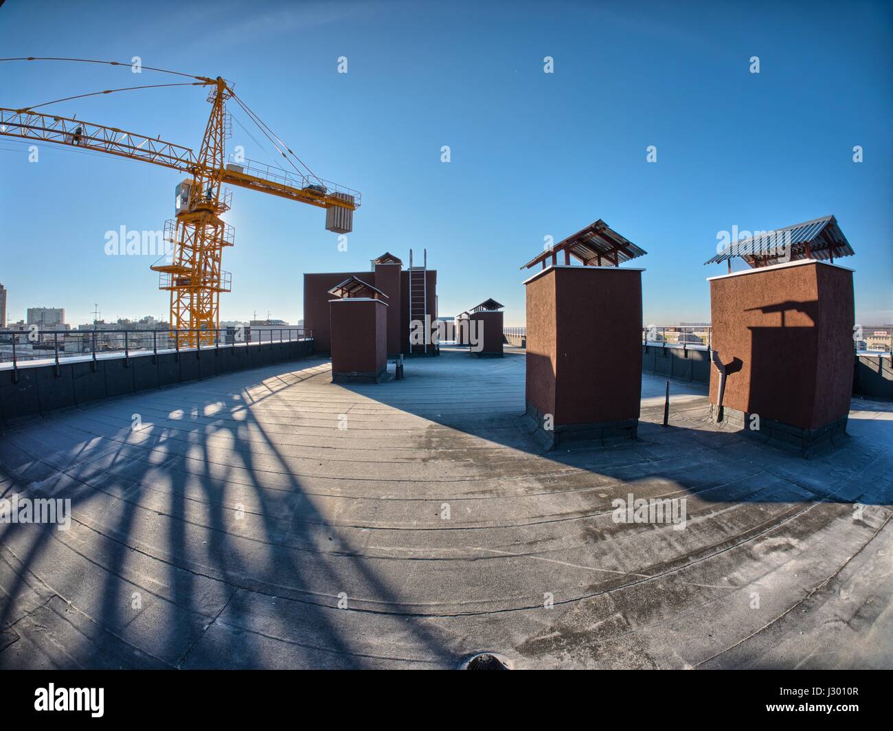 Aerial view modern apartments rooftop hi-res stock photography and ...