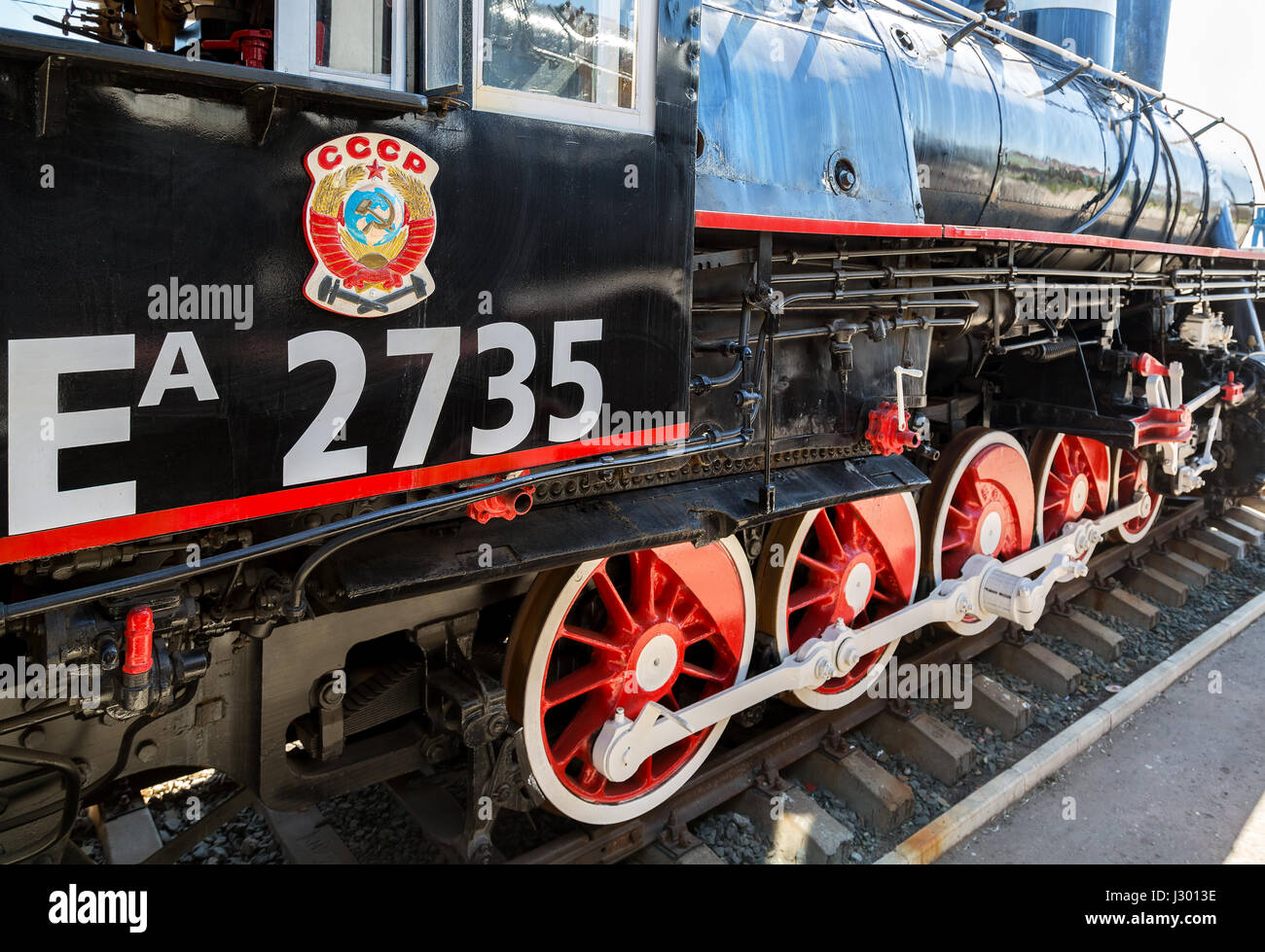 Russian retro steam locomotive hi-res stock photography and images - Alamy
