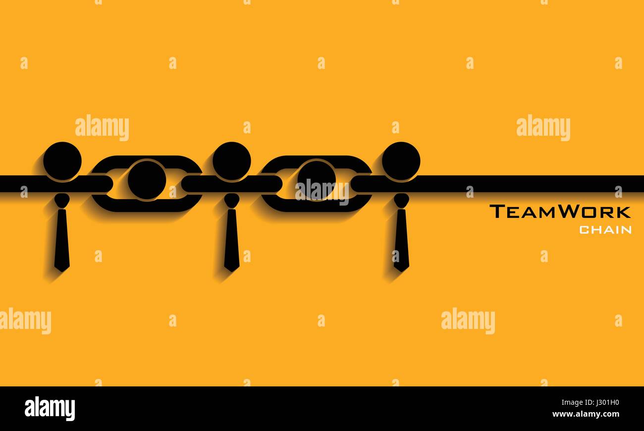Teamwork concept / partner in chain, vector Stock Vector Image & Art ...