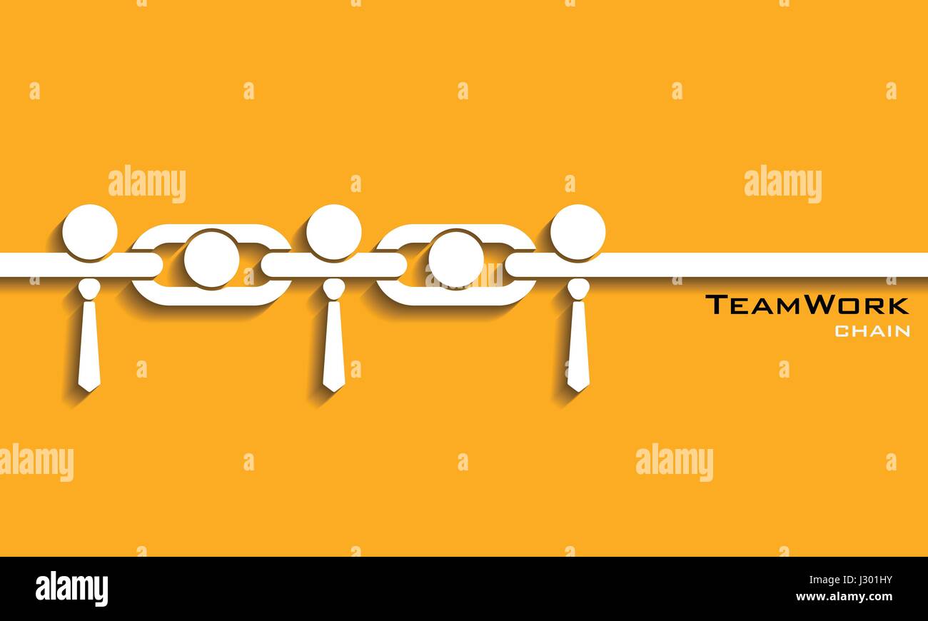 Teamwork concept / partner in chain, vector Stock Vector Image & Art ...